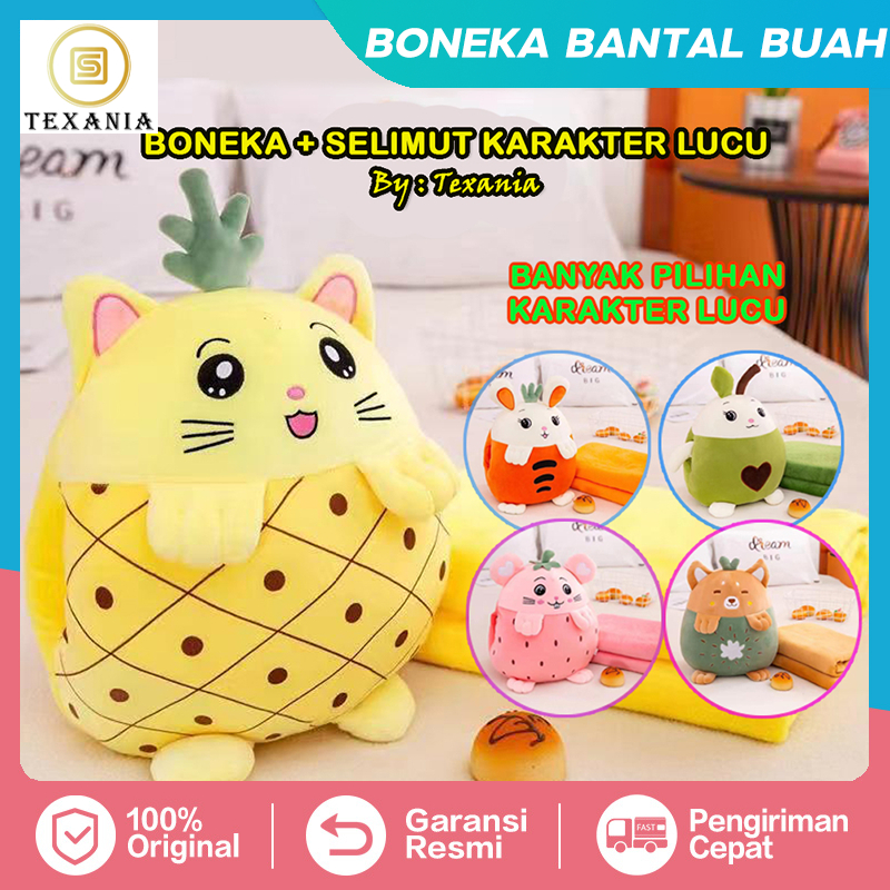 Jual TEXANIA BONEKA BANTAL BUAH Boneka Bisa Jadi Bantal dan Selimut ...