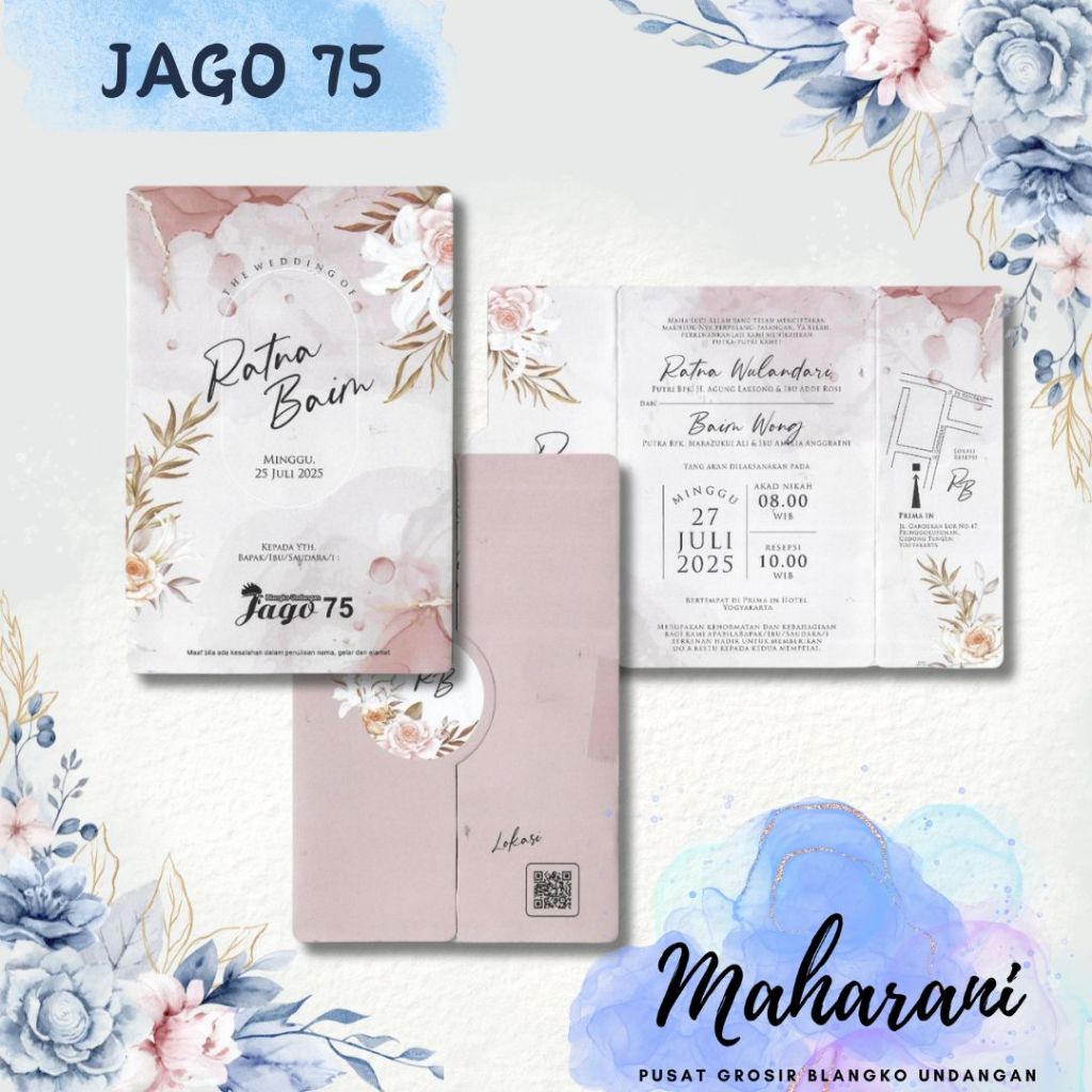 Jual Blangko undangan atau kertas undangan pernikahan merek JAGO 75 ...