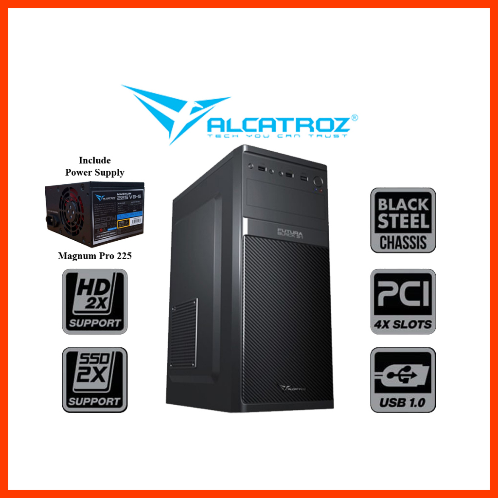 Jual Casing PC Alcatroz Futura Black S1 | Shopee Indonesia