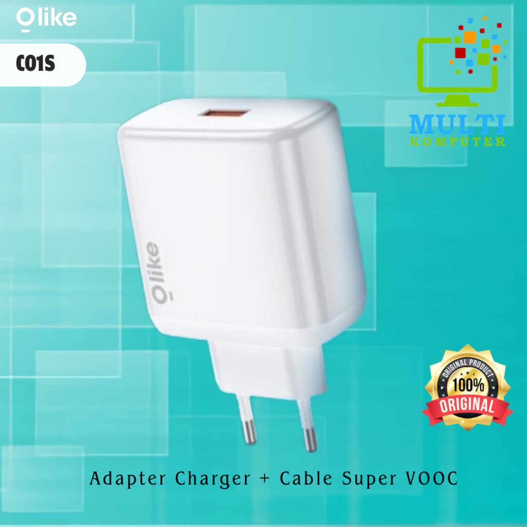 Jual Olike CO1S 33W Adapter Charger + Cable Super VOOC Oppo C01S ...