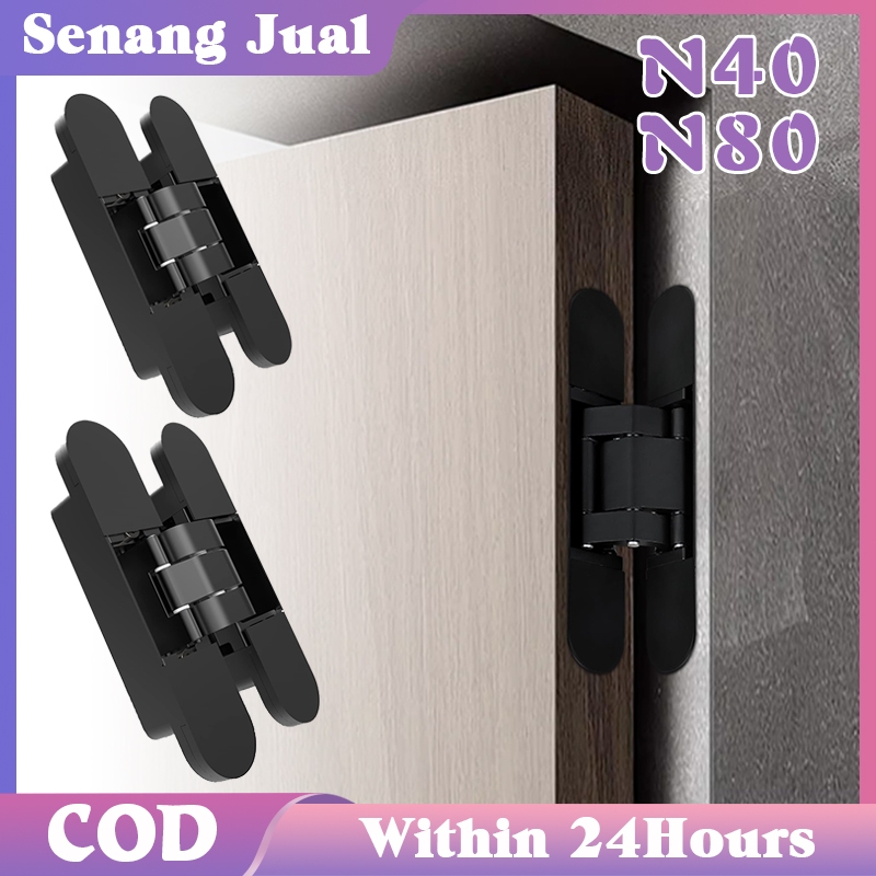 Jual 1Set Engsel Pintu Lipat Hidden Hinge Engsel Pintu Invisible Dengan ...