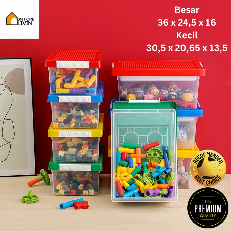 Jual SM HOME- KOTAK LEGO TOYS SMALL KIDS STORAGE BOX MAINAN ANAK ...
