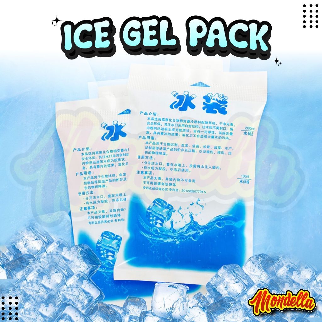 Jual Ice Gel Pack 400 ML Blue Cool Jelly Cooler Kantong Air Es ...
