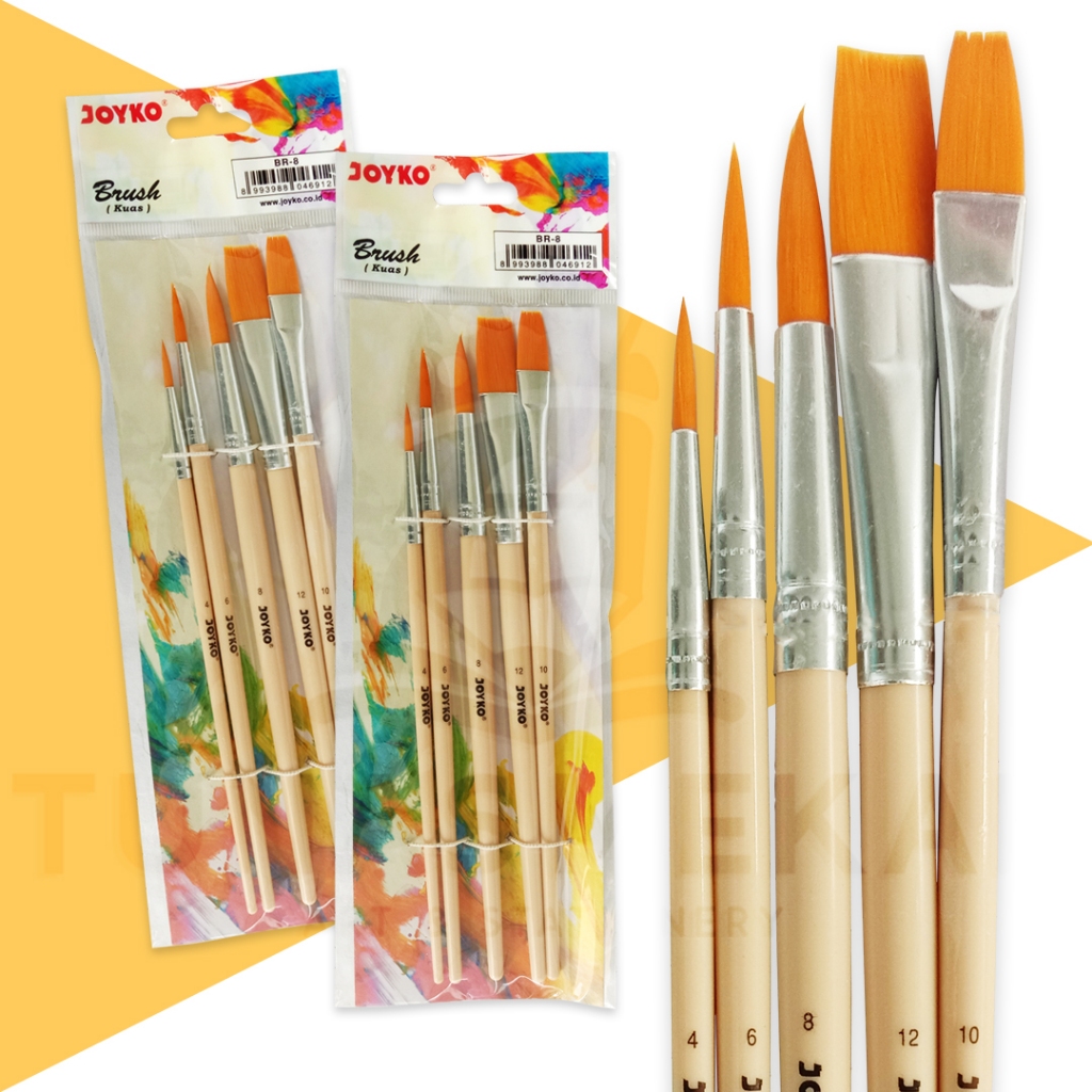 Jual Brush Kuas Cat Air Cat Minyak Lukis Acrylic Joyko BR-8 | Shopee ...