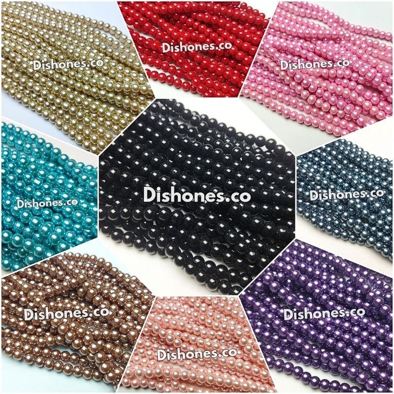 Jual Mutiara Berat Sintesis Kilap 6mm / Mutiara Kilap / Bahan Tasbih ...