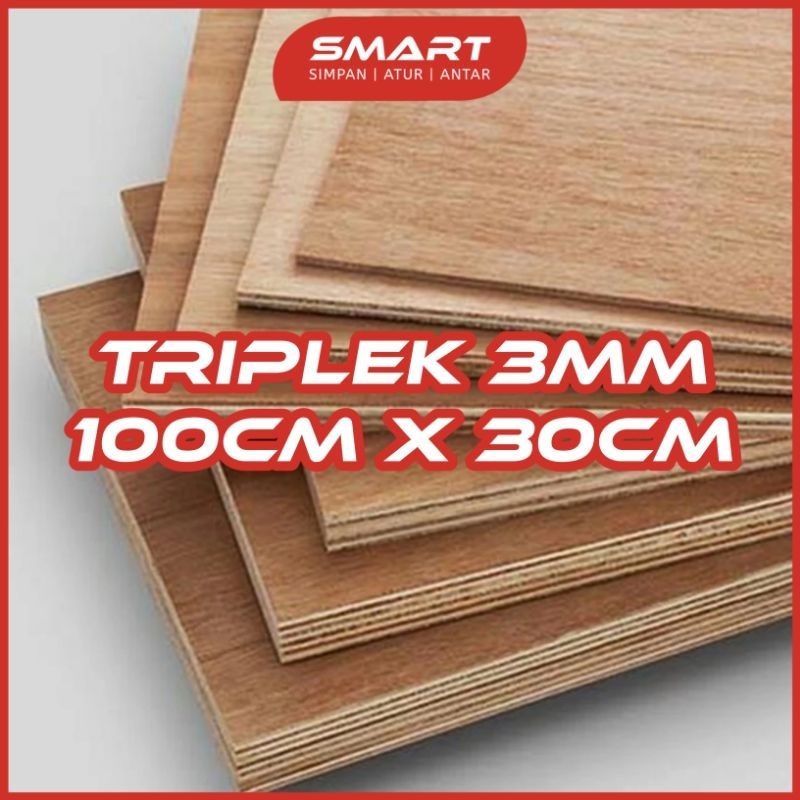 Jual SMART Papan Kayu Triplek / Multiplek 3mm Perpotong Ukuran 100x30cm ...
