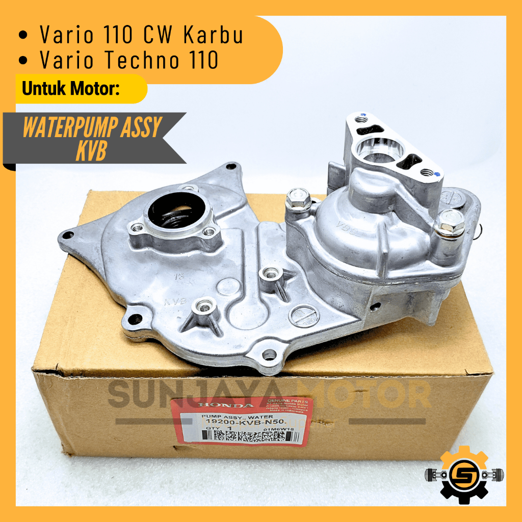 Jual Water Pump Assy Pompa Radiator KVB Original Honda Vario 110 Karbu ...