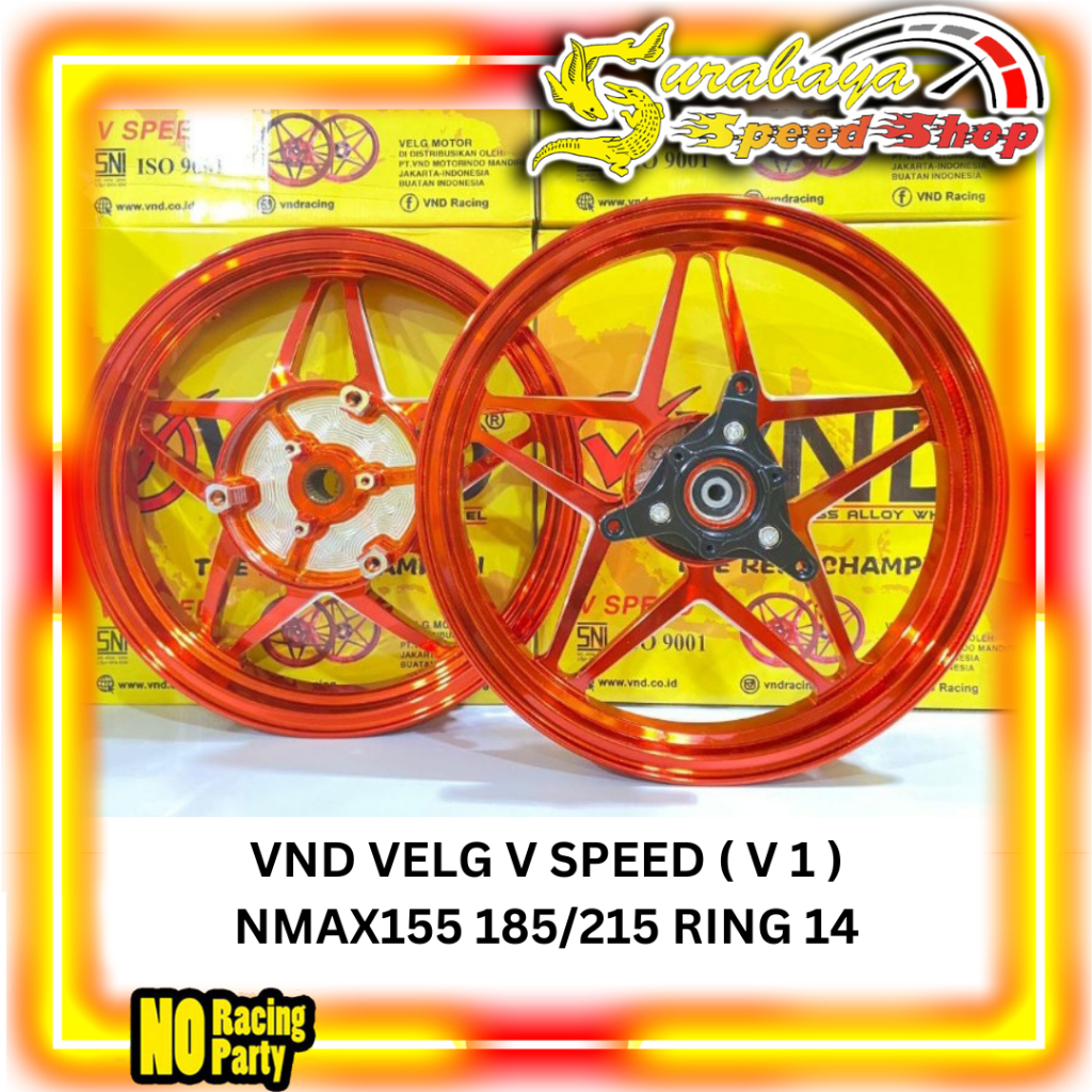 Jual VND Velg Tipe V Speed V1 Gen 1 NMAX 155 Old Ukuran 185 / 215 Ring 14 Set Depan Belakang ...