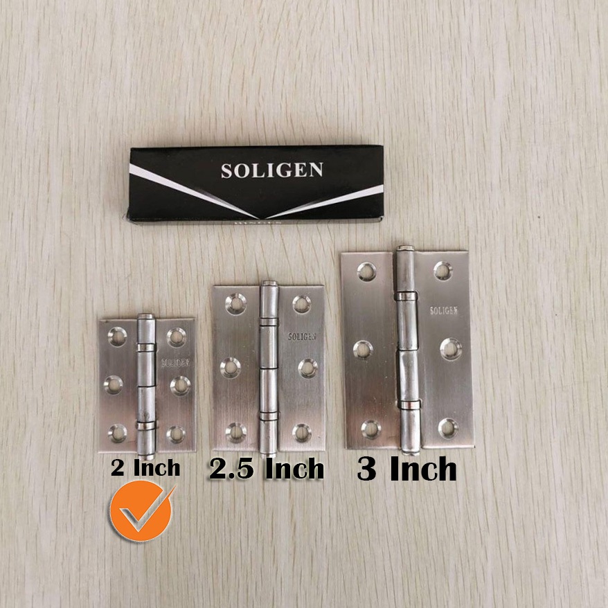 Jual Engsel Tipis Soligen Bahan Stainless Steel 304 Tahan Karat 2 Inch ...