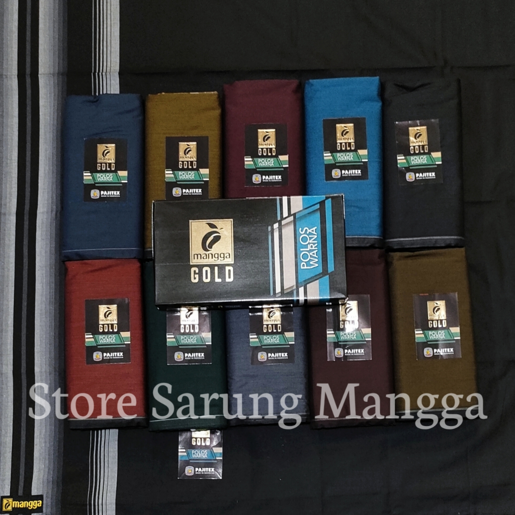Jual Sarung Mangga Gold Polos Warna Tumpal Dewasa Sarung Hitam Polos ...