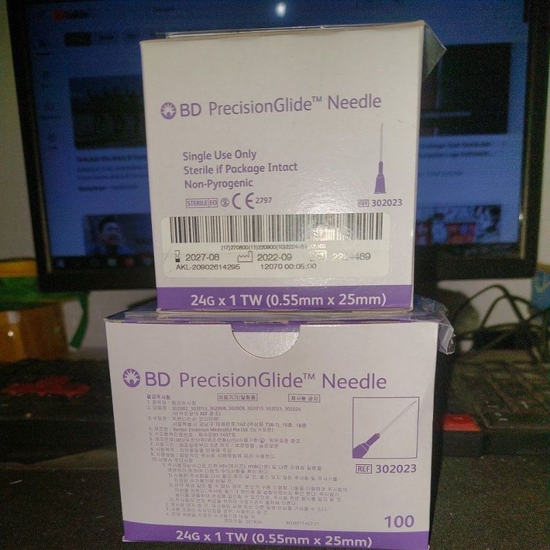 Jual needle 24g BD / Disposible needle 24g x 1 TW ( 0,55mm x 25mm ...