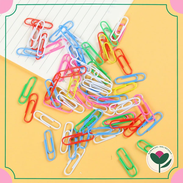 Jual Paper Clip Color Warna Warni 1 pack isi 70 Pcs Jepitan Kertas Lucu ...