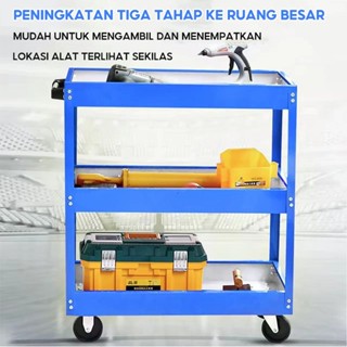 Jual REAIM Trollies Bengkel Troli Bengkel Rak 3 Susun Trolly Tool Cart ...