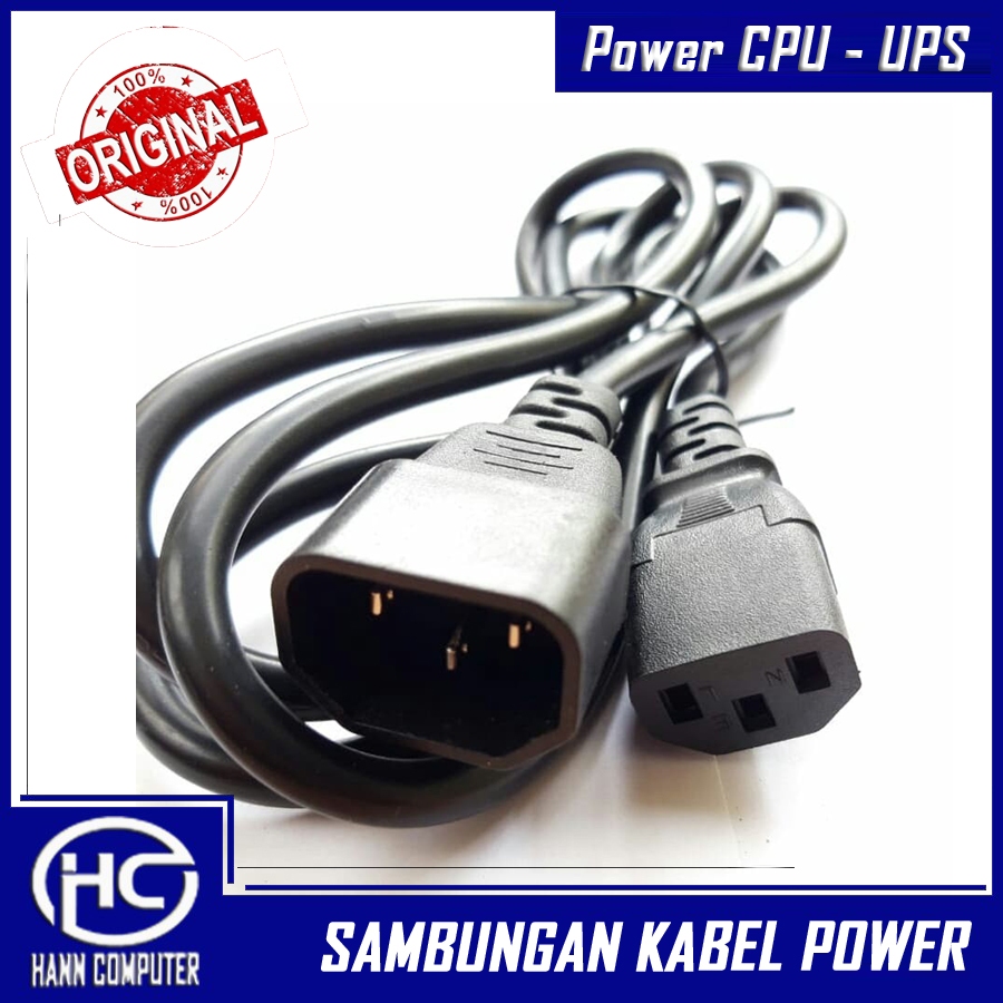 Jual Kabel Power Sambungan Monitor / CPU / UPS Good Quality | Shopee ...