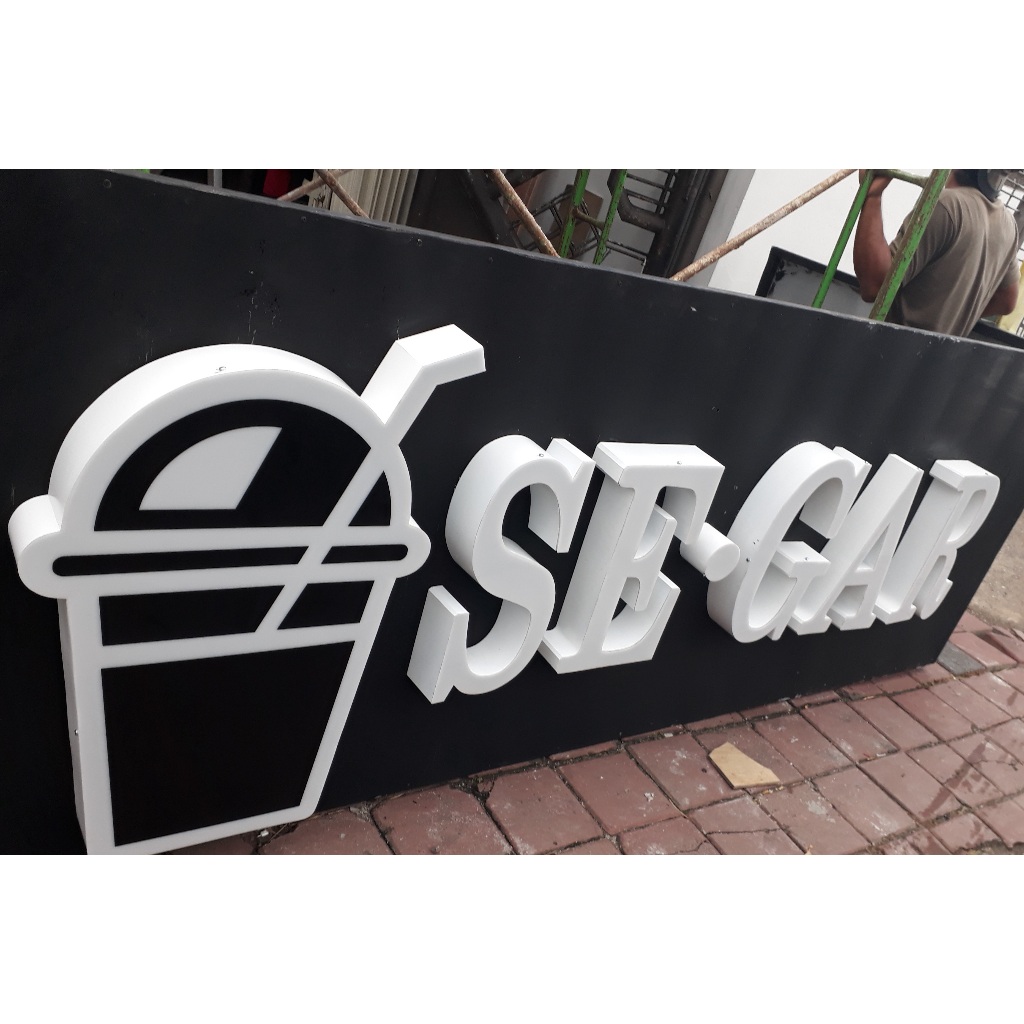 Jual Neon Box Huruf Timbul Akrilik Nyala Terang Custom Ukuran 80cm x ...