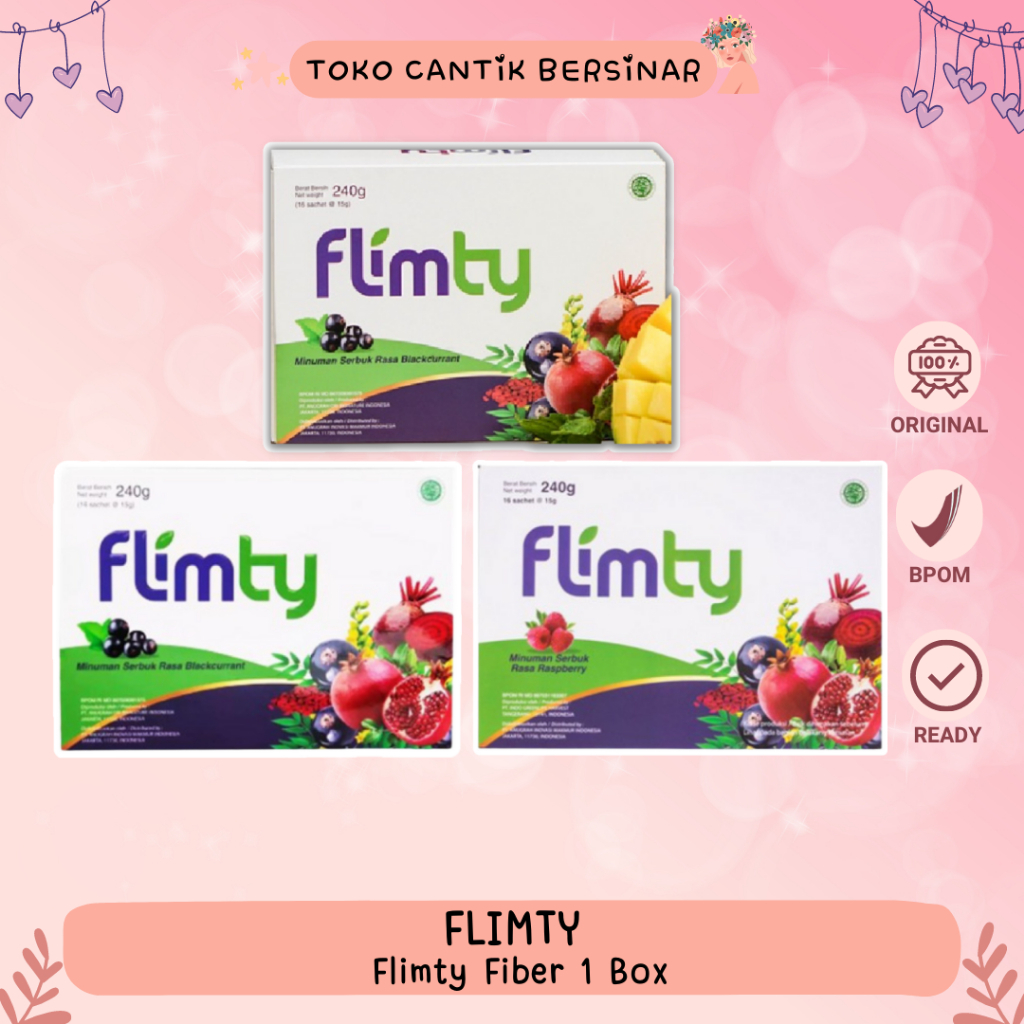Jual Flimty Fiber 16 Sachet - Detox Antidioksidan Rasa Blackcurrant ...