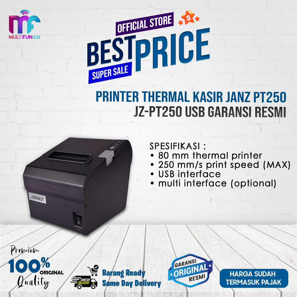 Jual Printer Thermal Kasir JANZ PT250/JZ-PT250 Garansi Resmi | Shopee Indonesia