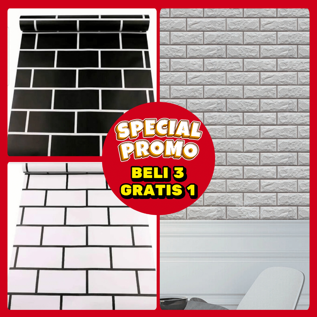 Jual PAKET PROMO Wallpaper Bata Wallpaper Dinding Batu Bata Wallpaper ...