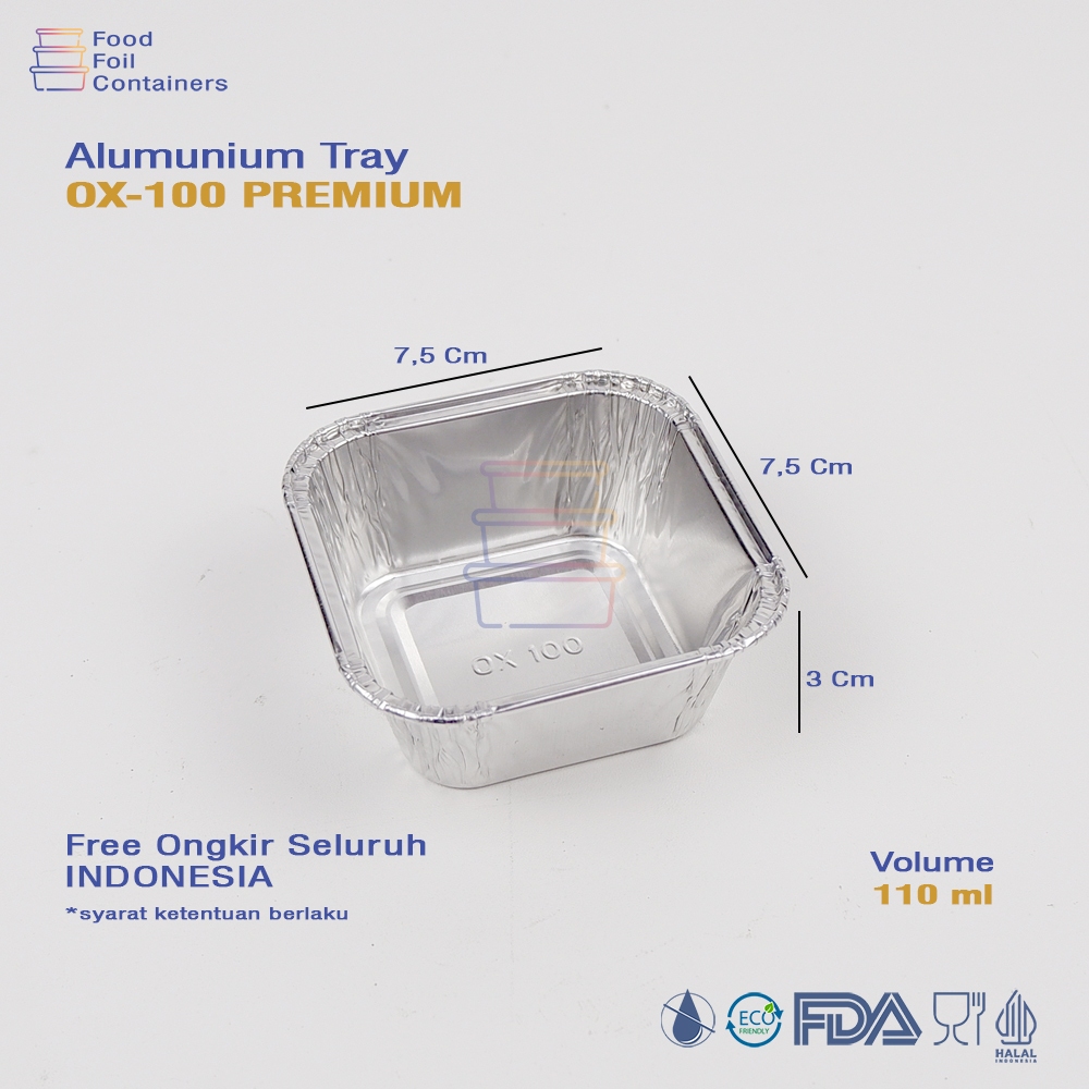 Jual ALUMUNIUM FOIL CUP OX 100 PREMIUM | Shopee Indonesia