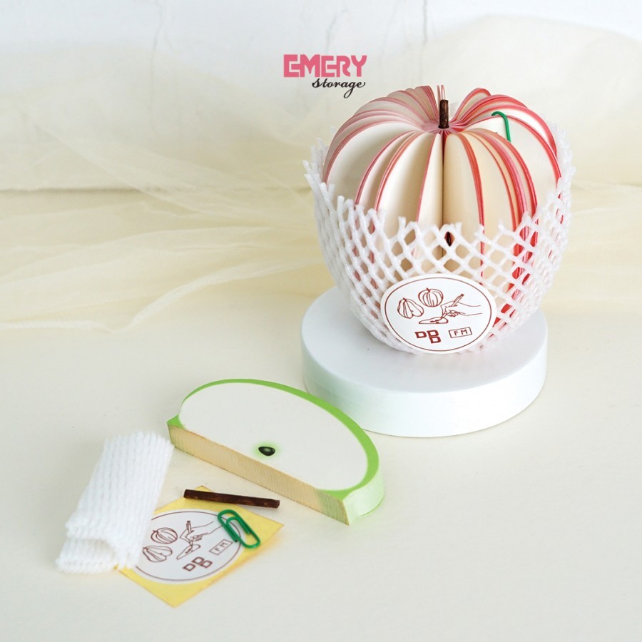 Jual Sticky Notes Fruit Apple Shaped Cute Memo Catatan Kertas Notes ...