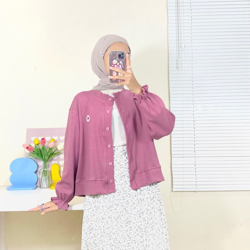 Jual [Marasoe] QYARA CARDIGAN Cardigan Outer Cardigan Korea Cardi Knit Korean Look RIB Knit ...