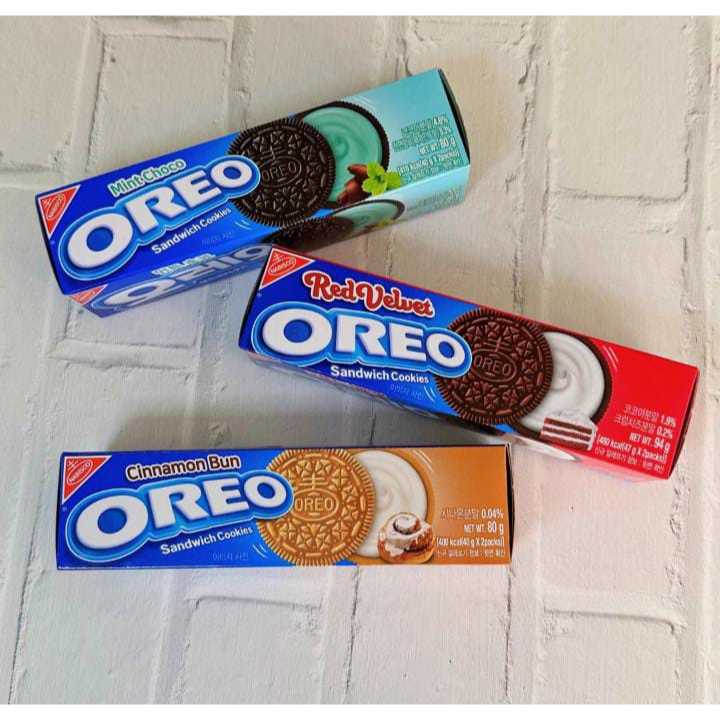 Jual OREO IMPORT KOREA RED VELVET / CINNAMON BUN / MINT CHOCO | Shopee ...