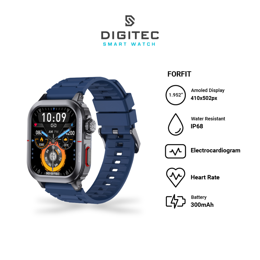 Jual Smartwatch Digitec FORFIT Free Extra Strap + Screen Protector ...