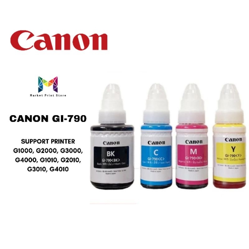Jual Tinta Canon PIXMA GI 790 Cyan / Magenta / Yellow isi 70ml Original ...