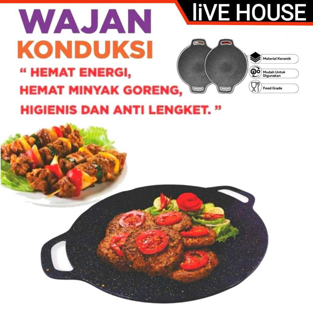 Jual WAJAN KONDUKSI ALAT PANGGANG BBQ BARBEQUE MULTIGUNA GRILL PAN ANTI ...