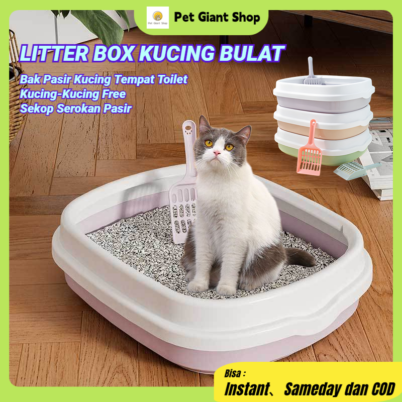 Jual Toilet kucing tempat bak pasir kucing besar free sekop Litter Box ...
