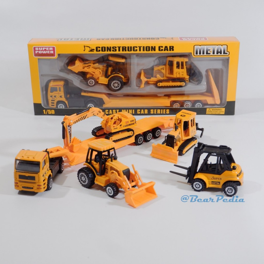 Jual Diecast Construction Set Diecast Forklift Beco Tronton truk Crane ...