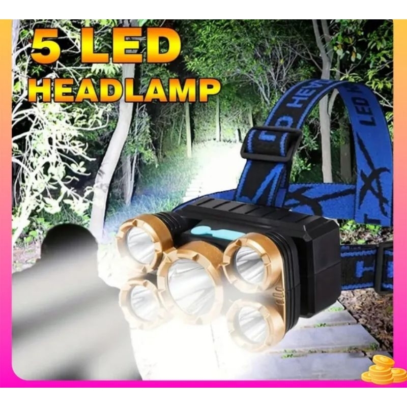 Jual lampu senter kepala 5led | Shopee Indonesia