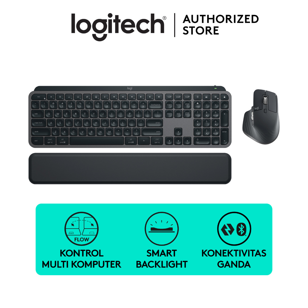 Jual Logitech MX Keys S Combo Keyboard dan Mouse Wireless Bluetooth | Shopee Indonesia