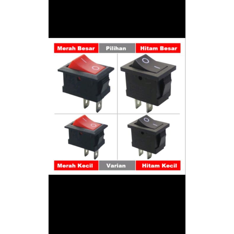 Jual Saklar power on of kecil Rocker switch kecil 2pin | Shopee Indonesia