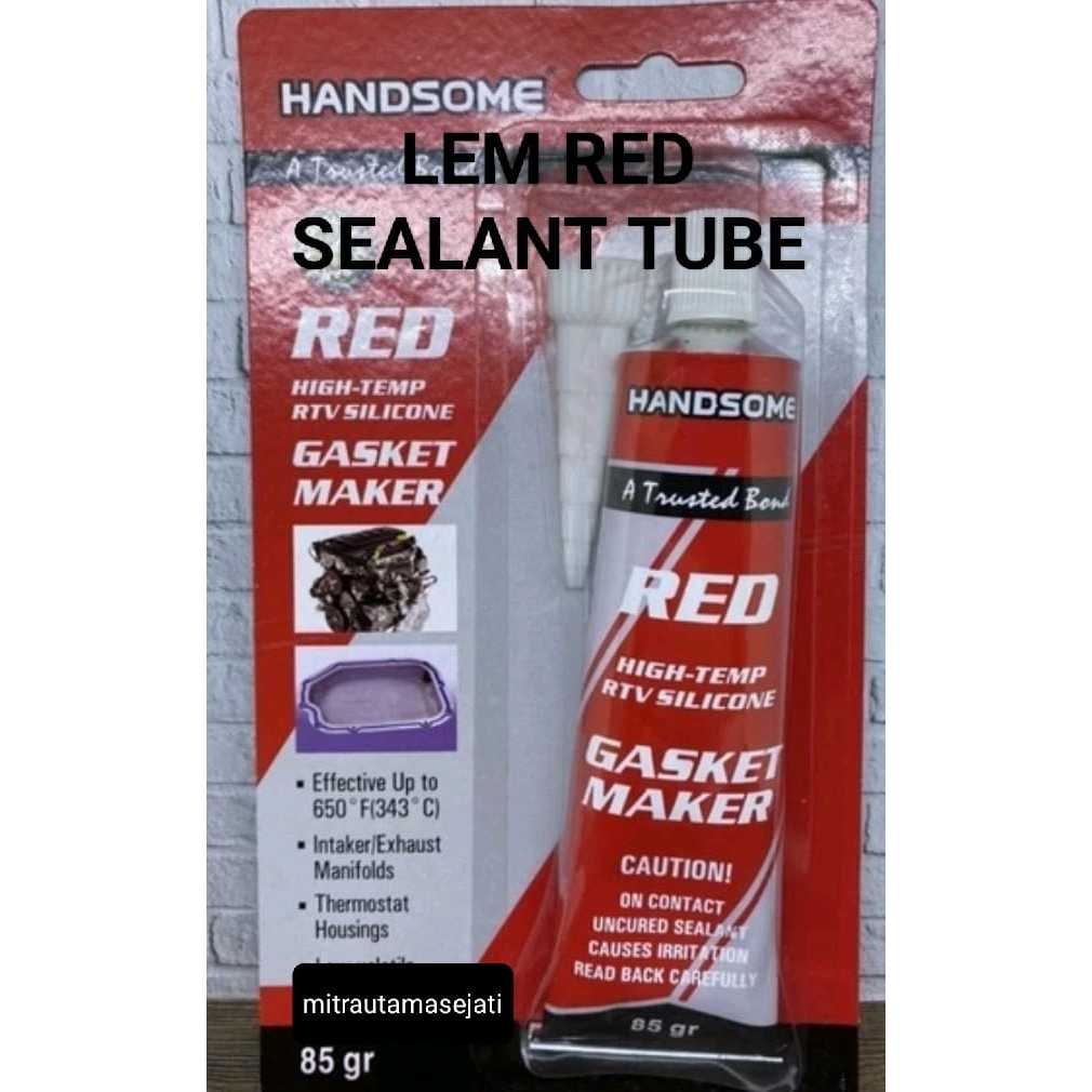 Jual Lem Silicone Sealant Red High Temp Lem Gasket RTV HIGH TEMP Merah ...