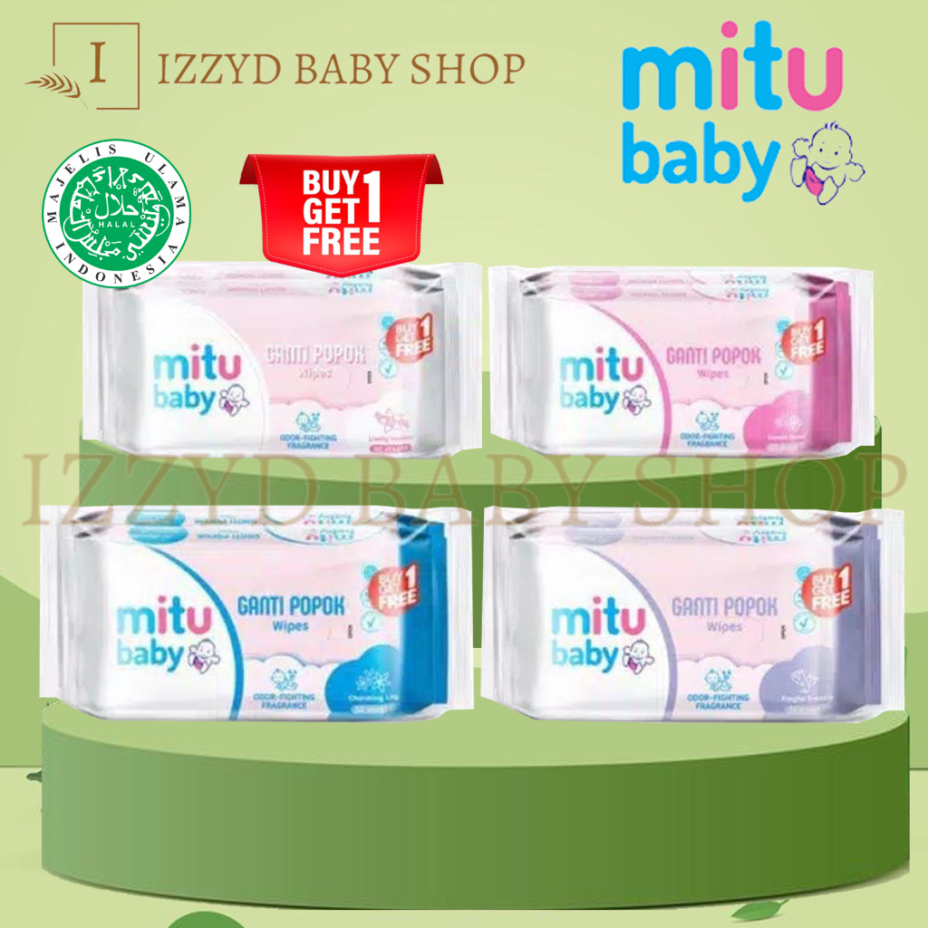 Jual MITU TISU BASAH Mitu BUY 1GET 1!! BABY WIPES GANTI POPOK 50'S ...