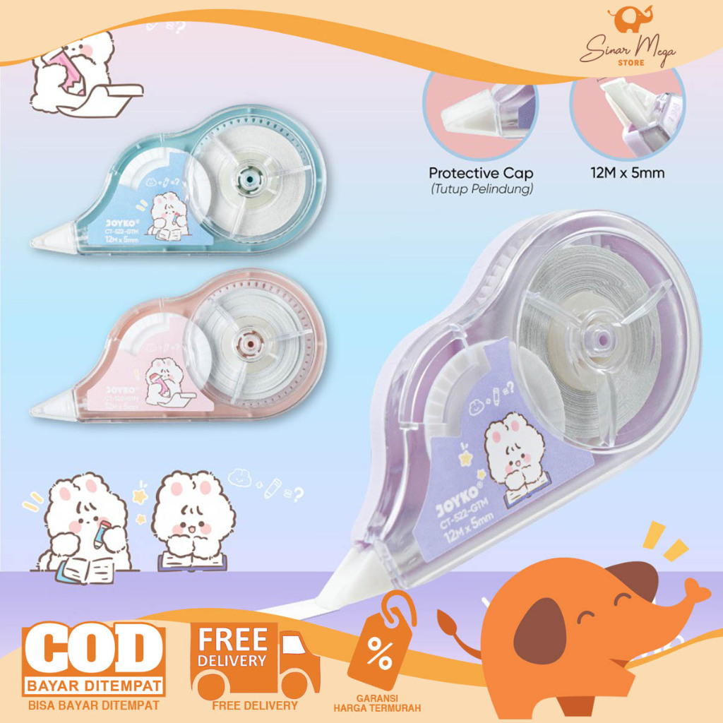 Jual Joyko Correction Tape CT-522-GTM / Tipe X Pita Kertas / Pita ...