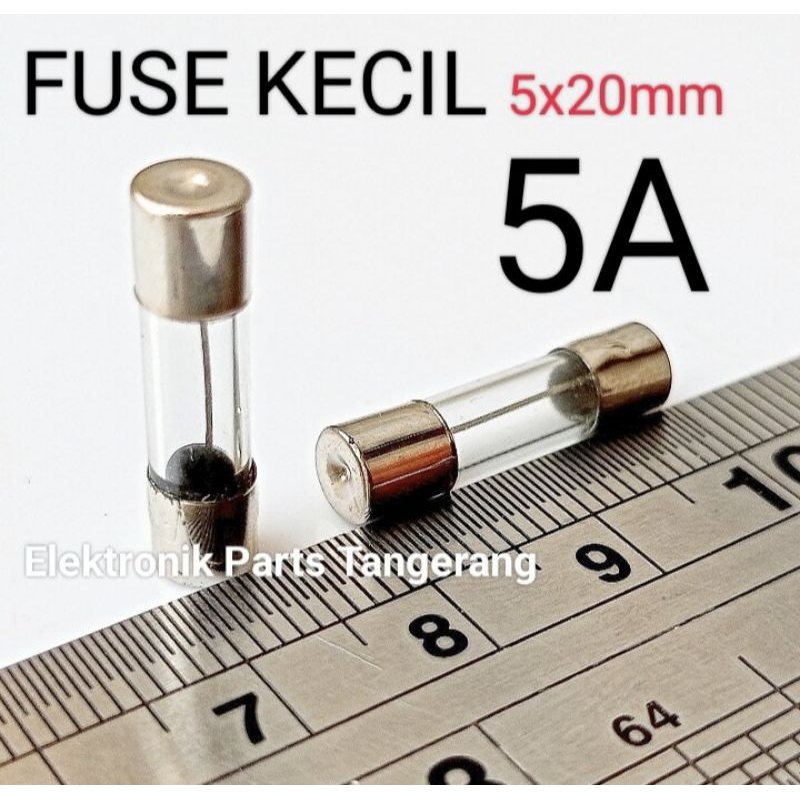Jual (5 Buah) FUSE SEKRING 5A TABUNG KECIL 5X20mm FUSE SIKRING 5 AMPERE FUSE SIKRING 5A KECIL ...