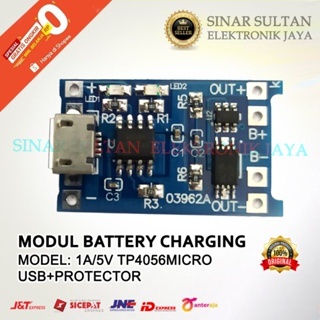 Jual MODUL BATTERY CHARGING 1A 5V TP0456 MICRO USB PROTECTOR.j | Shopee ...