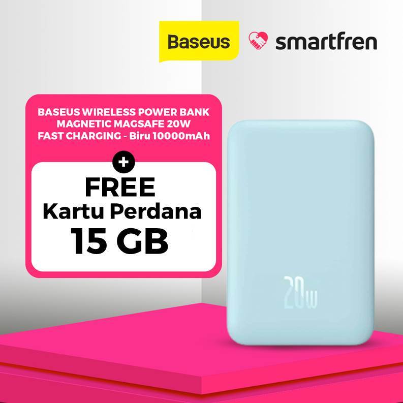 Jual Baseus Wireless Power Bank Magnetic Magsafe 20W Fast Charging ...