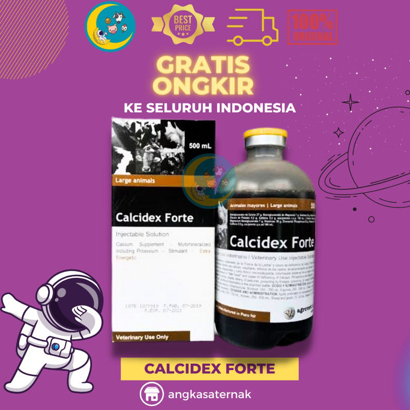 Jual Calcidex Forte 500 ml - Obat Ketosis Milk Fever Ambruk Hewan ...