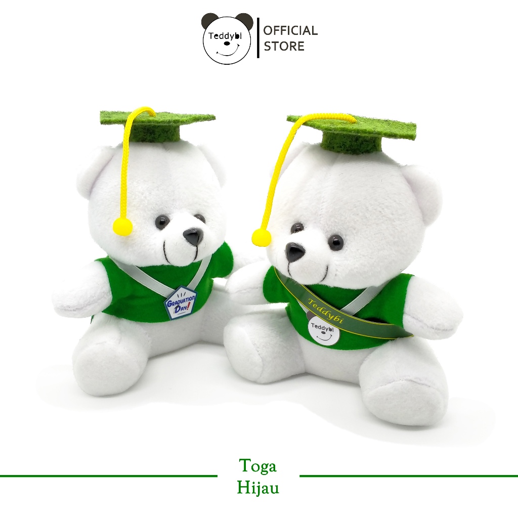 Jual TEDDYBI Boneka Wisuda Teddy Bear Mini Toga Hijau 'PUTIH' | Shopee ...