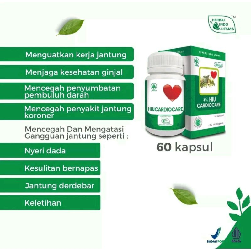 Jual Hiu Cardiocare 60 Kapsul - Obat Herbal Jantung / Hiucardiocare ...