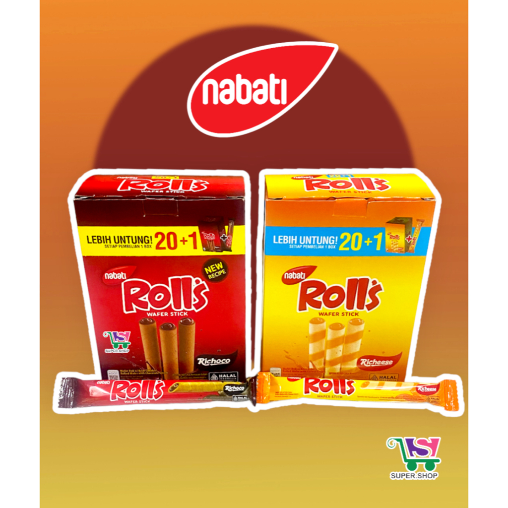 Jual Nabati Rolls Cheese / Chocolate Wafer Stick (isi 20 pcs) | Shopee ...