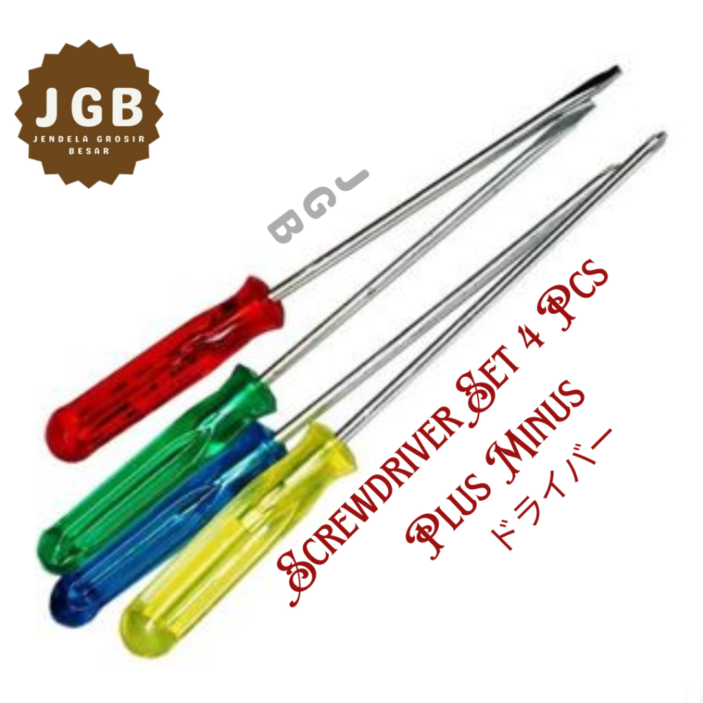 Jual Obeng Set 4 Pcs Plus Minus Multifungsi - Obeng Bunga Poros - Obeng ...