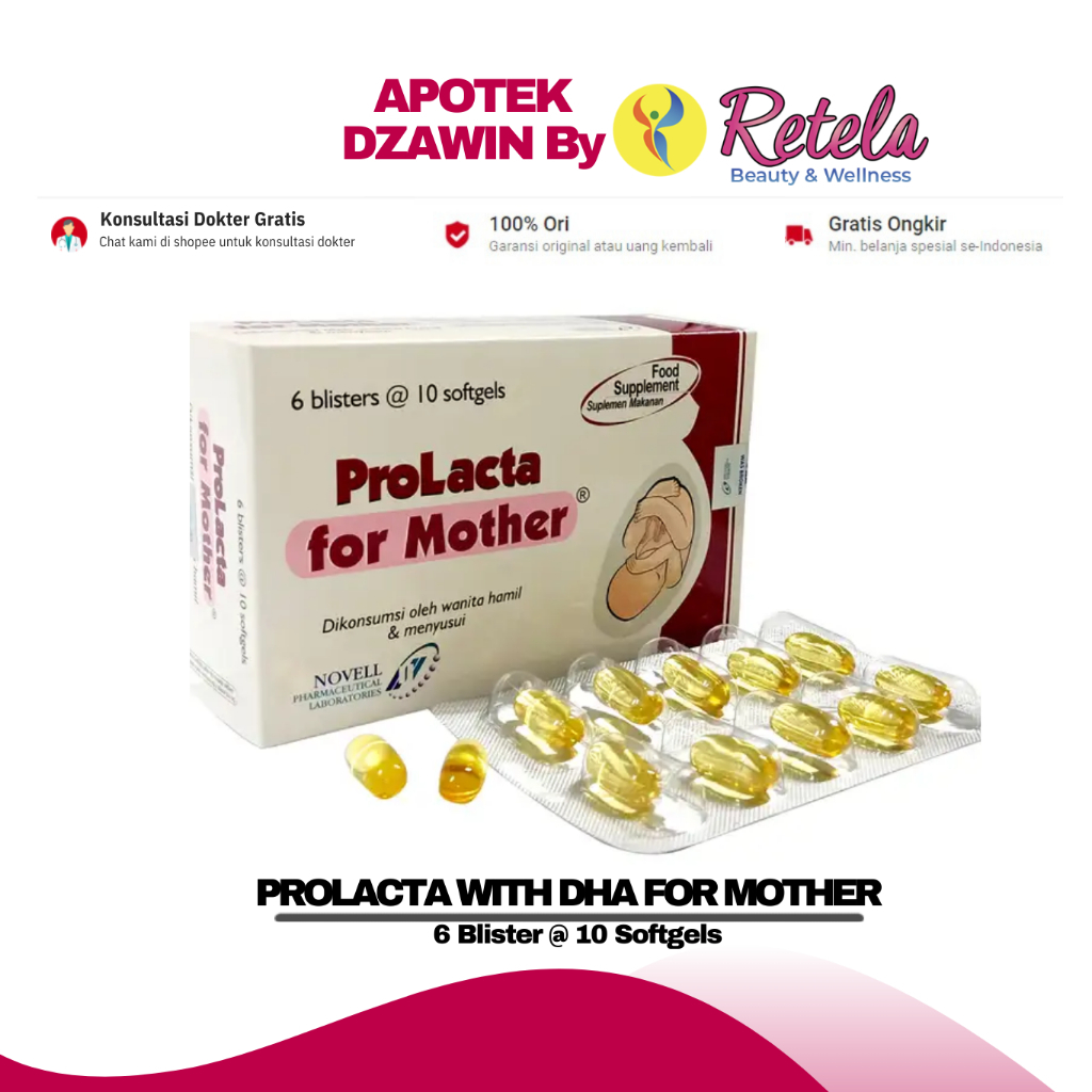 Jual PROLACTA WITH DHA FOR MOTHER 6 BLISTER @ 10 SOFTGELS | Shopee ...