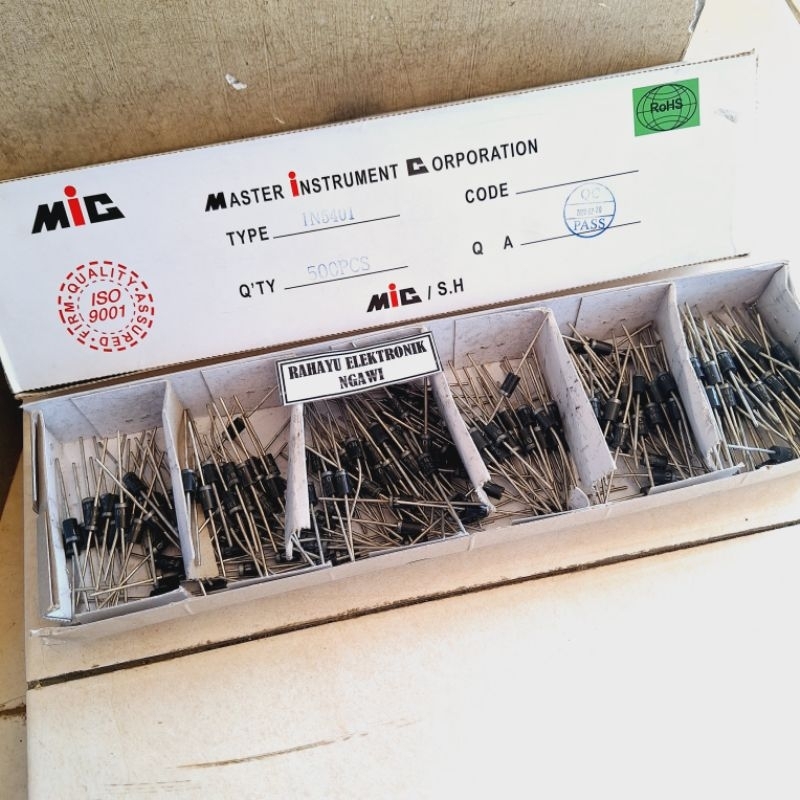 Jual Dioda 3A 1N5401 Diode Rectifier IN5401 1N 5401 3 Amper | Shopee ...