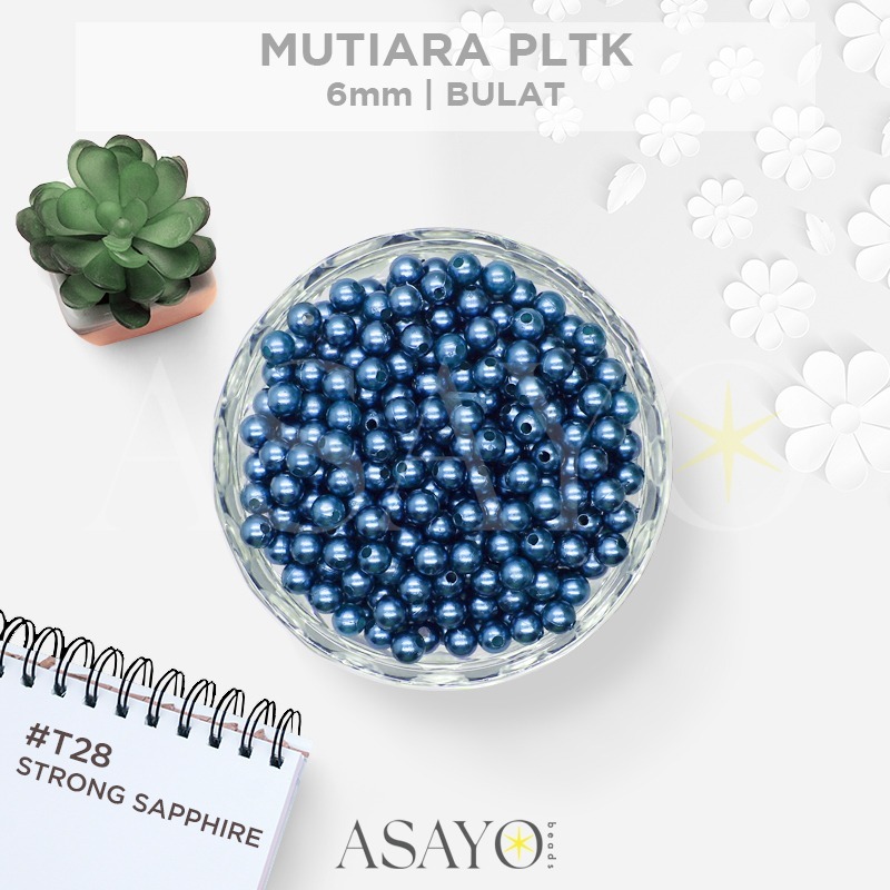 Jual (50gram) Mutiara Plastik Ringan 3mm 4mm 5mm 6mm Mutiara Jahit ...