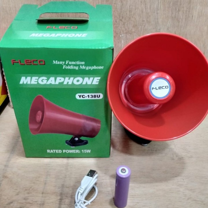 Jual MEGAPHONE TOA FLECO MULTIFUNGSI YC-130RU/MEGAPHONE PENGERAS SUARA ...