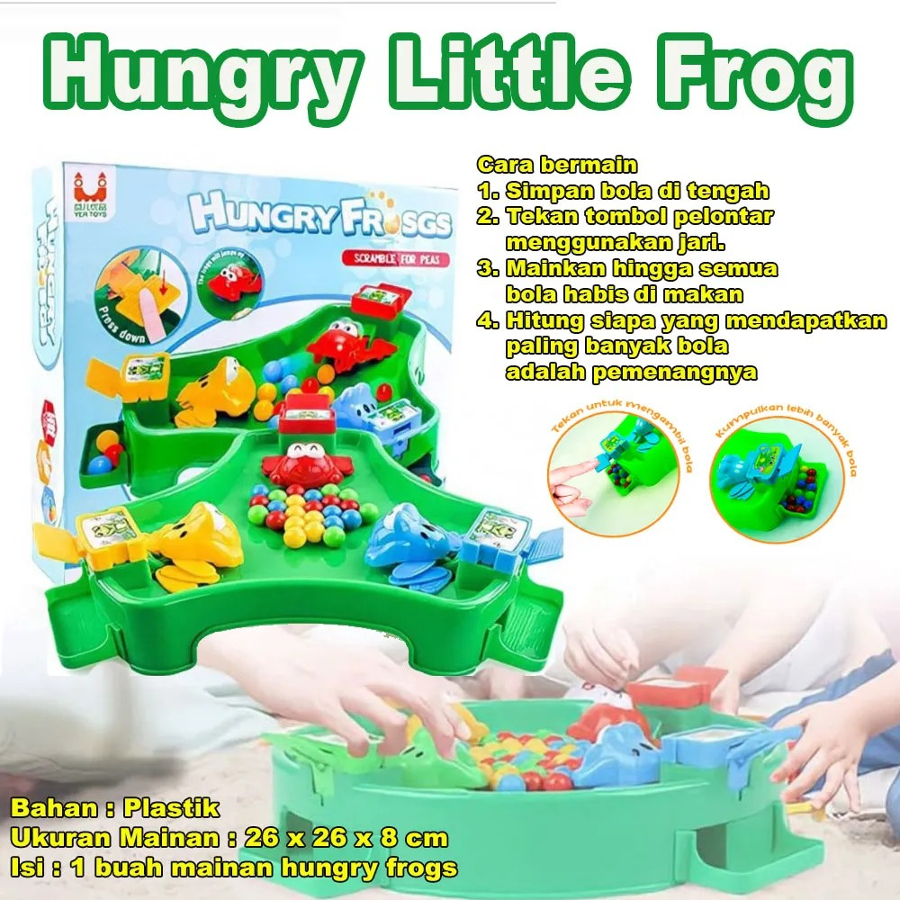 Jual IDEKU Mainan Anak Seru Hungry Frog 3 Players - Mainan Katak ...